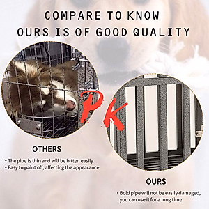 KELIXU 38” Heavy Duty Dog Crate Large Dog Cage Metal Dog Kennels and Crates for Large Dogs Indoor Outdoor with Locks, Lockable Wheels and Removable Tray, Easy to Install, Black