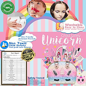 Kids Makeup Kit for Girl - Kids Makeup Kit Toys for Girls Washable Make Up for Little Girls, Child Play Real Makeup Set, Non Toxic Toddlers Pretend Cosmetic Kits, Age 4-12 Year Old Children Gift