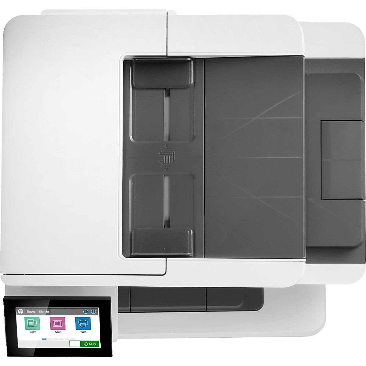 HP Laserjet Enterprise MFP M430f All-in-One Wired Monochrome Laser Printer, White - Print Scan Copy Fax - 4.3" LCD, 40 ppm, Auto Duplex Printing, 50-Sheet ADF, Ethernet (Renewed)