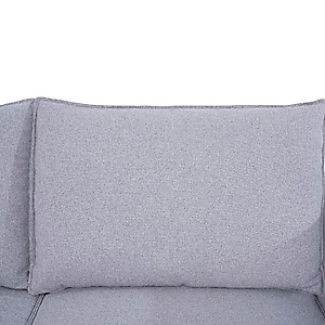 Naomi Home Modular Sofa Middle Module with Storage Accent Armless Chair for Modular Sofa Customizable Sectional Sofa Couch Accent Armless Chair, Linen, Gray