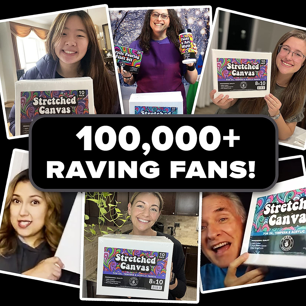 10 Pack Stretched Canvases for Painting, 9x12 Blank Rectangle Canvas Boards, Ideal for Acrylic, Oil, and Mixed Media Art, Small Art Canvases for Painting, Perfect for Supplies and Bulk Projects