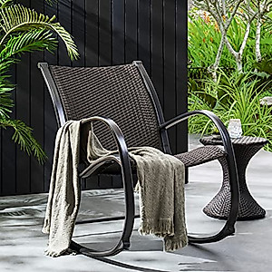 Christopher Knight Home Gracie'S KD Rocking Chair, Dark Brown Ridged