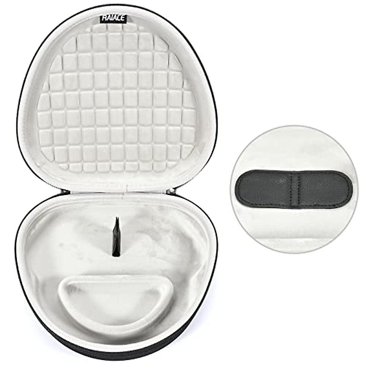 Hard Travel Carrying Case for Apple AirPods Max Headphone and It's Accessories, Protective Storage Bag - Black (Grey Lining)