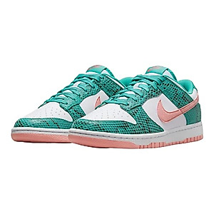 Nike Mens Dunk Low DR8577 300 Snakeskin Washed Teal Bleached Coral - Size 9