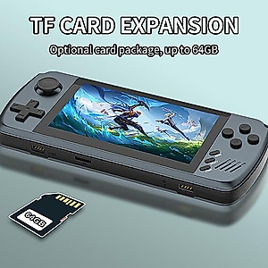 Handheld Game Console 4.5Inch IPS HD Portable Retro Games Consoles with 32G TF Card -3500 Classic Video Games, Multiple Emulators Console Support HD Out/Gamepads, 3000mAh Rechargeable Battery, Black