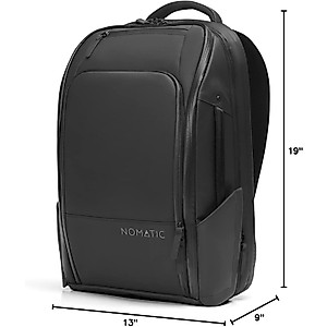 NOMATIC Travel Pack- Black Water Resistant Anti-Theft 30L Flight Approved Carry on Laptop Bag Computer Backpack