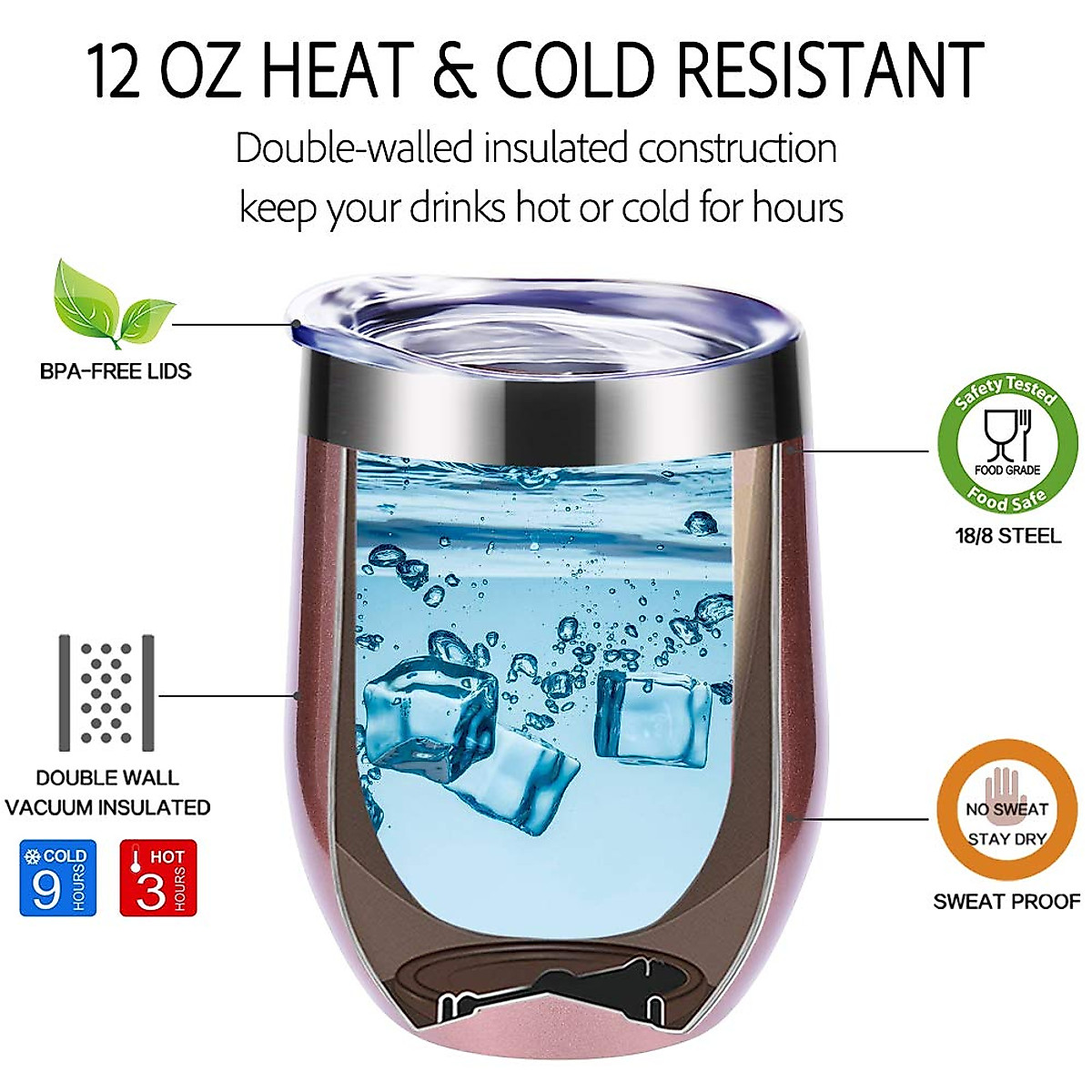 momocici And So The Adventure Begins Wine Tumbler.Graduation,Promotion,Going Away,New Journey,Job Change Gifts for Daughter,Granddaughter,BFF,Best Friends,Women Mug(Rose Gold)