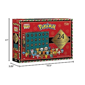 Funko Pop! Holiday Calendar - Pokemon, 24 Pocket Pop! Vinyl Figures