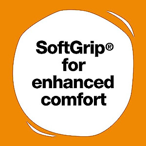 Fiskars 7" SoftGrip Student Scissors for Kids 12-14 (3-Pack) - Scissors for School or Crafting - Back to School Supplies - Black, Pink, Blue