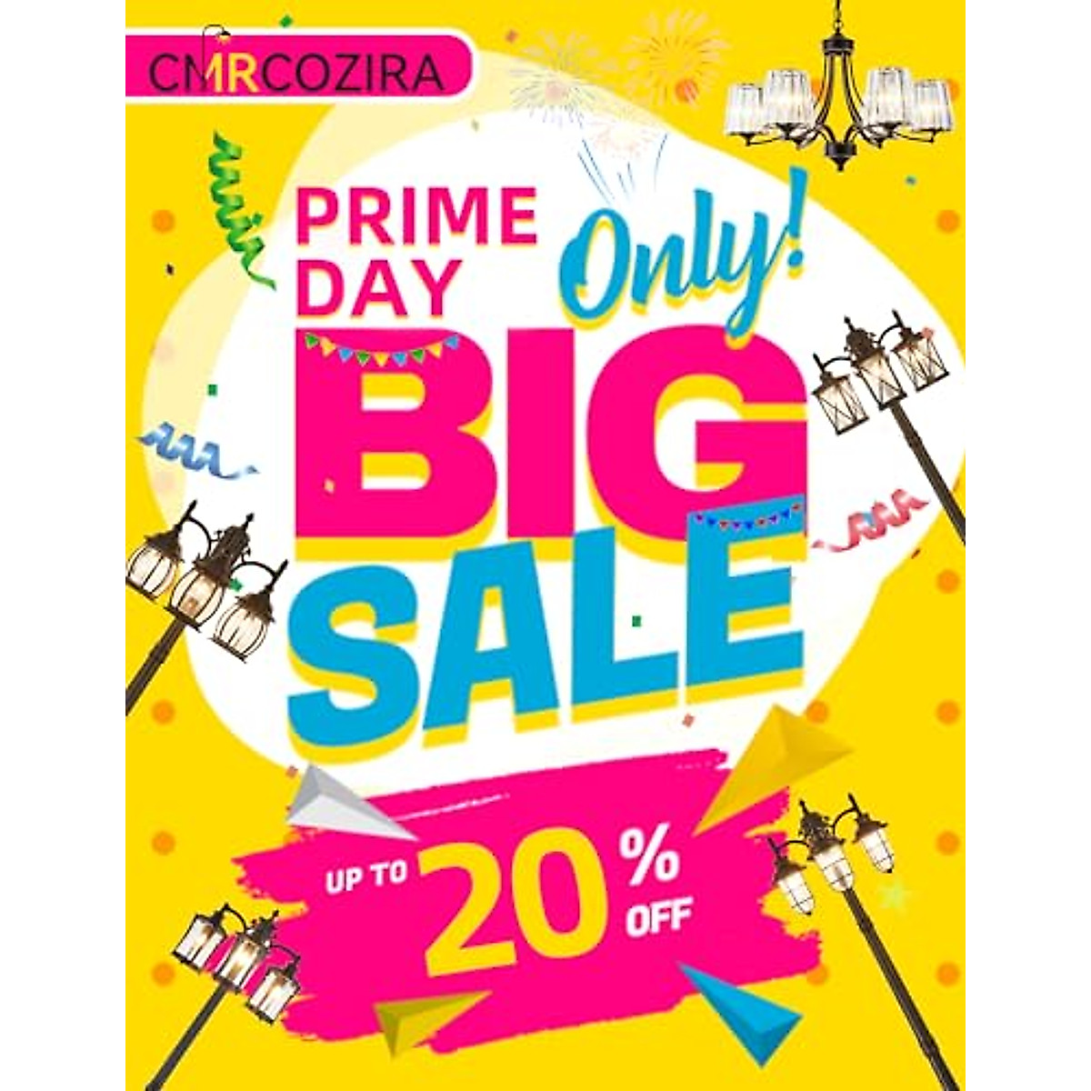 CMRCOZIRA Modern Outdoor Street Light 82.7" H, Dusk to Dawn 3-Head Post Lights, Outdoor Lamp Post with Outlet, Waterproof Outdoor Lamp Post Lights, Street Lantern 3 Light in Black for Exterior Yard