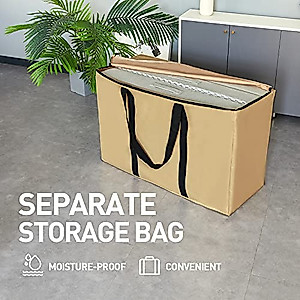 Bejibear Folding Mattress, Upgraded Memory Foam Tri-fold Mattress with Ultra Soft Cover, Oeko-tex CertiPUR-US Certified Non-Slip Breathable Washable Cover, Foldable Mattress for Floor