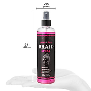 Nicole & Alyssa - Braid Spray 10oz - Braid Sheen, Refreshing, Moisturizing, Soothes Itching, Extra Shine