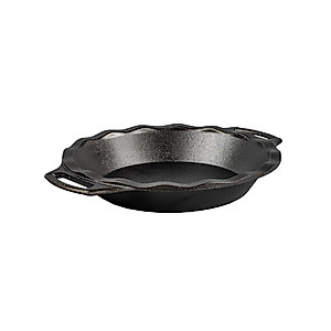 Lodge Cast Iron Pie Pan 9 Inch and Silicone Brush Melting Pot Bundle