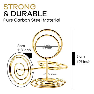 LittleLala 20Pack Mini Table Number Holders 1.97in/50mm | Available in 3 Sizes | Gold table number holders, Table Card Holders, Table Number Stands for Wire Picture Holder at Wedding Party Office