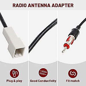 RED WOLF Car ISO Radio Wiring Harness Connector w/Antenna Adapter Plug Replacement for Hyundai Accent Elantra Kona Kia 2009-2017 Aftermarket Stereo CD Player Infinity Sound System