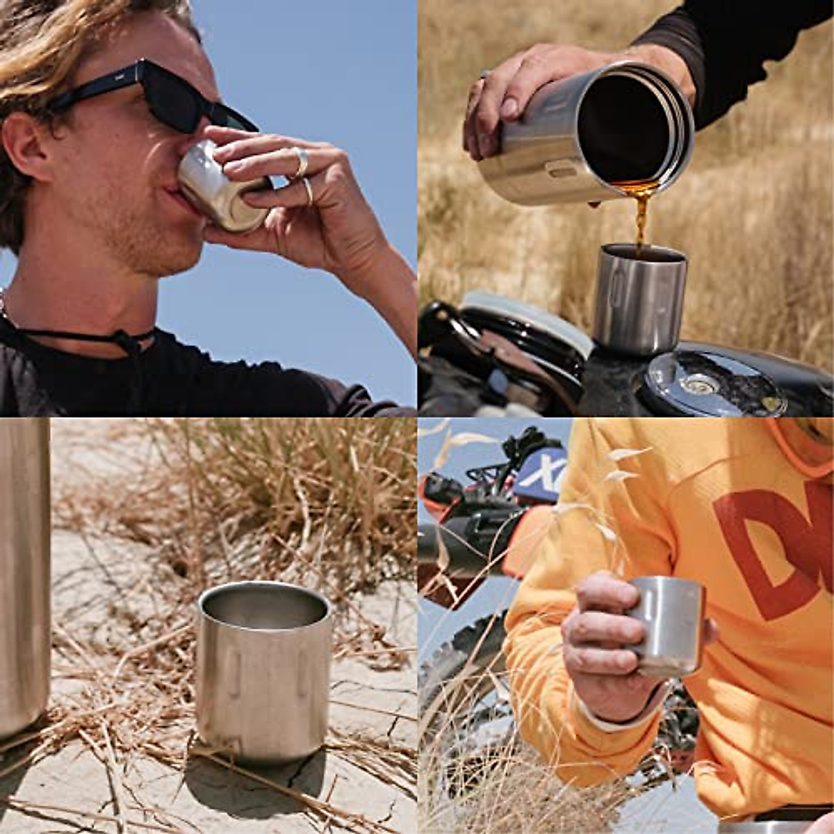 BOBBER Shot - 3.4 oz (100ml) Stainless Steel Double Walled Espresso Cups - Set of 2 Heat Resistant Non Insulated Metal Coffee Cups With Gift Box (Matte)