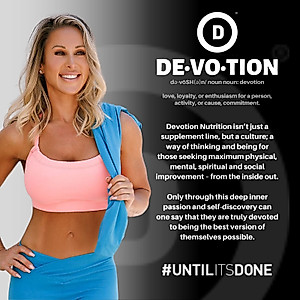 Devotion Nutrition Protein Powder Blend | Gluten Free, Keto Friendly, No Added Sugars | 1g MCT | 20g Whey & Micellar Protein | 12 Single Serving Packets (Angel Food Cake)