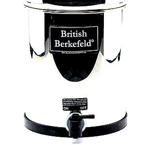 British Berkefeld® Gravity Water Filter with four 7" Super Sterasyl™ Ceramic Water Filter Elements