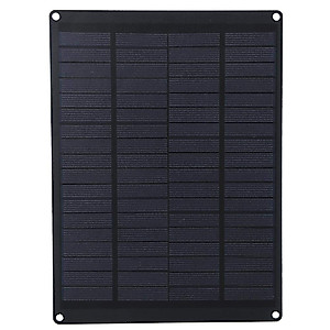 18V 5.5W Portable Polycrystalline Silicon USB Solar Power Cell Panel, for Outdoor Charging Car, Boats, Camping, Fishing, Hiking