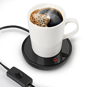 Coffee Mug Warmer - Compact Coffee Cup Warmer for Desk with Auto On/Off - Multipurpose Electric Candle Warmer Plate & Coffee Warmer for Desk, Durable, Safety Auto-Shutoff - Perfect for Home & Office