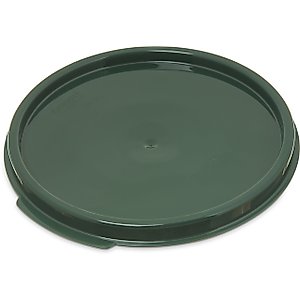 Carlisle FoodService Products Storplus Round Food Storage Container Lid with Stackable Design for Catering, Buffests, Restaurants, Polycarbonate, 2-4 Quarts, Forest Green