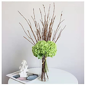 5PCS Artificial Lifelike Curly Willow Branches Decorative Dried Twigs, 25.9 Inches Fake Bendable Sticks Plastic Vines/Stems for DIY Greenery Plants Vases Home Office Party Decoration