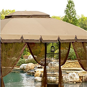 Garden Winds 10 x 12 Trellis Gazebo Replacement Canopy Top Cover- RipLock 350