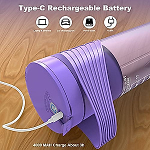 COKUNST Portable Blender, Blender for Shakes and Smoothies, 16oz Portable Blender USB Rechargeable with Staw, Mini Mixer Bottle Blender Cup for Travel, Gym, Office