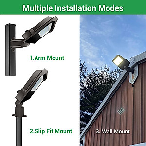 SZGMJIA 150W LED Parking Lot Lighting, Street Light 22,500 Lumen Super Bright 5000K Daylight White Replaces 1500W Halide Shoebox Pole Lights with photocell for Stadium Parking Lot Roadways