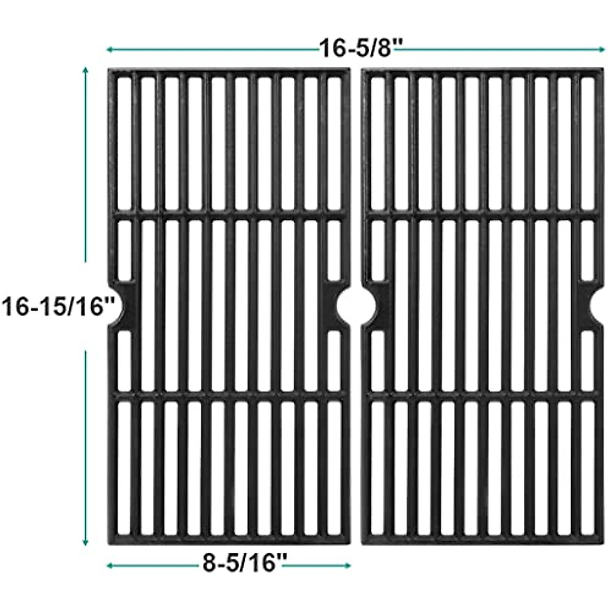 EasiBBQ Cast Iron Grill Grates for Charbroil 463633316 463672416 463642116 463250212 463672016 463672216, Cooking Grate for G460-0500-W1 G309-0019-W2 463631410 463251414 463672019 463672219 463645015