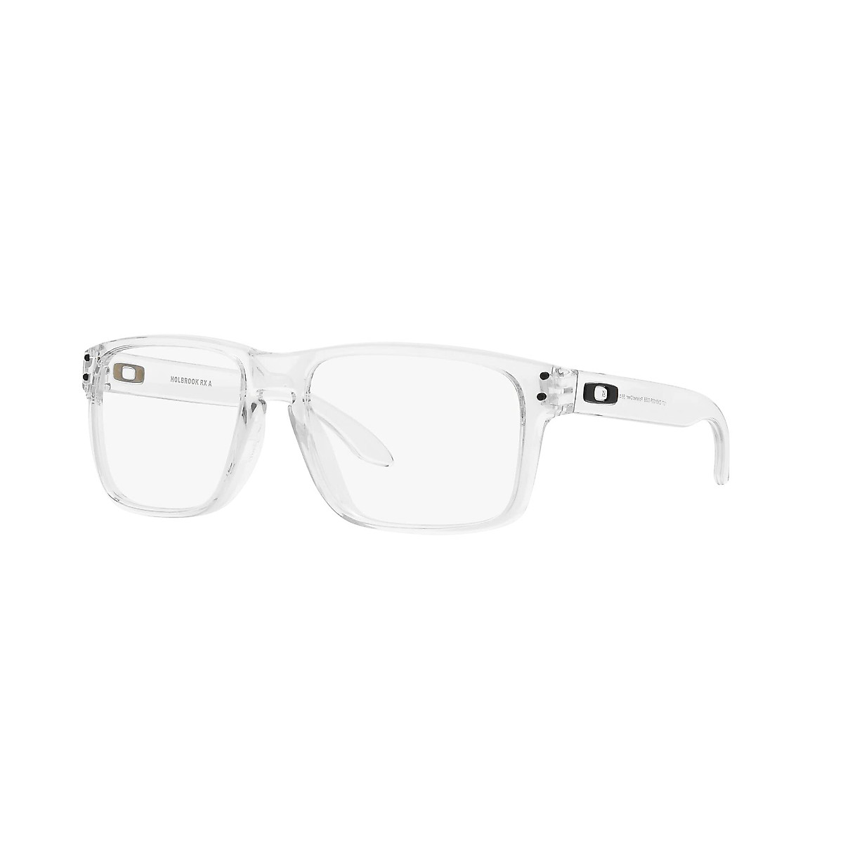 Oakley Men's Ox8100f Holbrook Rx Low Bridge Fit Square Prescription Eyewear Frames, Polished Clear/Demo Lens, 56 mm