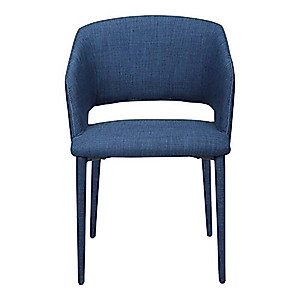 Moe's Home Collection HK-1002-26 William Dining Chairs, Navy Blue