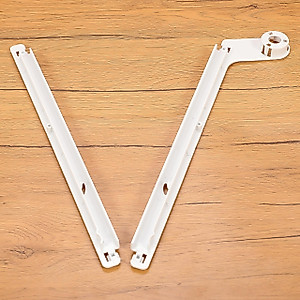 HECASA Refrigerator Slide Rail Sets Compatible with Frigidaire Kenmore Refrigerator Replacement for 240349701 240356501 Side-By-Side Refrigerator Slide Rail White ABS Plastic Meat Pan Hanger