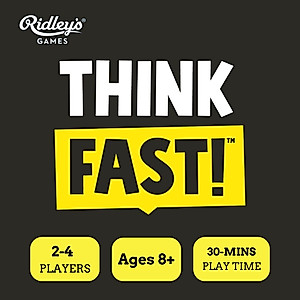 Ridley’s Games: Think Fast! Group Party Game – Fast-Paced, Easy to Play Party Games – Fun for All Ages – Random Trivia Game for Adults and Kids