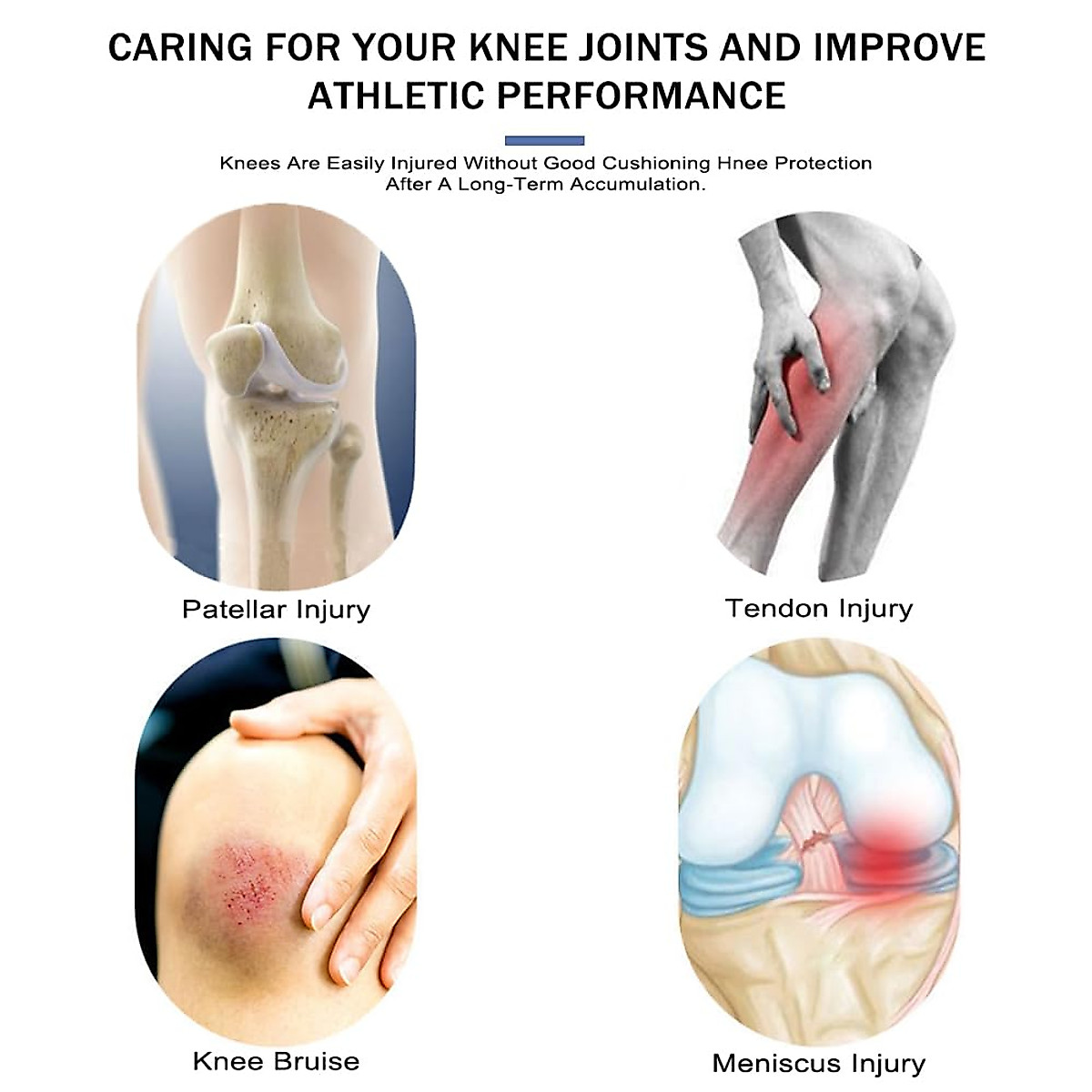 JYSW Knee Pads Comfortable Non-Slip, Thick Extra Foam Cushion for Scrubbing Floors, Gardening, Yoga & Construction, Soft Inner Liner, Strong Double Straps and Adjustable Easily