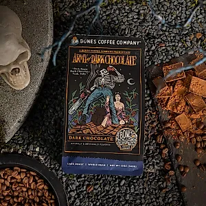 Bones Coffee Company Army Of Dark Chocolate Ground Coffee Beans, Low Acid Flavored Coffee, Made with Arabica Coffee Beans, Dark Roast Gourmet Coffee (12 oz)