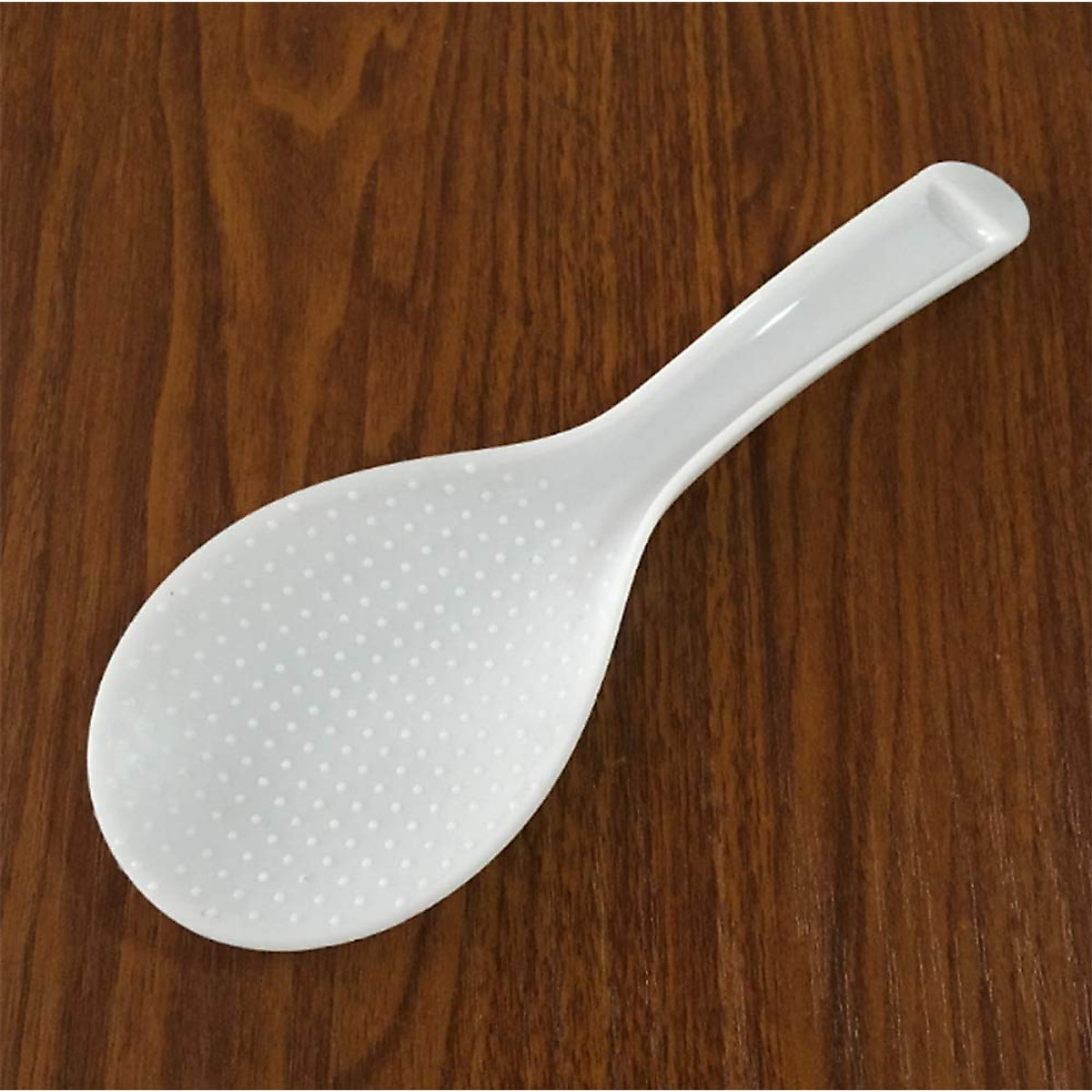 AKOAK 2 Pcs Rice Spoon White Transparent Plastic Rice Spoon Thick Meal Spoon Non-Stick Pan Efficient Flexible Household Kitchen Necessities