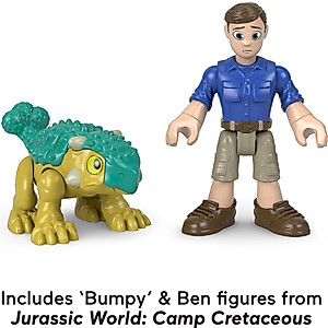 Fisher-Price Imaginext Jurassic World Preschool Toy Camp Cretaceous Runaway Dinosaurs Figure Set for Pretend Play Kids Ages 3+ Years