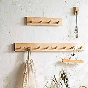 luckxuan Wall Hooks Coat Hooks Wall Mounted Coat Rack Wood European Style Hanger Heavy Duty Wall-Mounted Rack and Coat Hook Doorway Wall Coat Hook Heavy Duty Coat Hook (Size : A-7hooks)