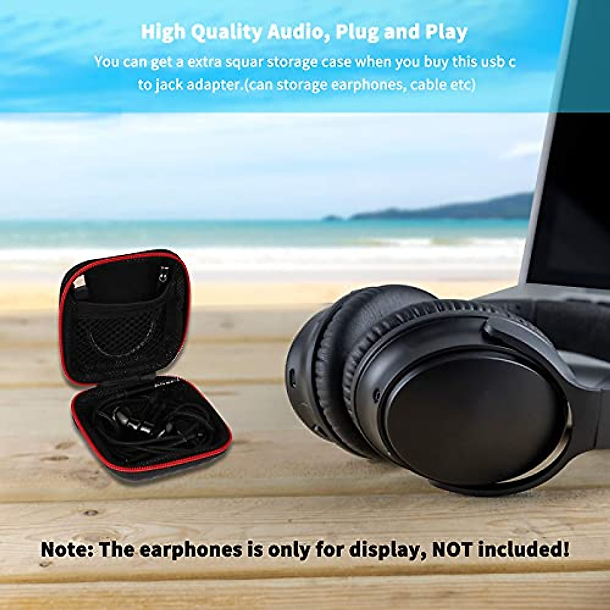 USB C to 3.5mm Headphone Adapter, ACAGET USB Type C Dongle Audio Jack Converter DAC Chip Braided Cable Aux Earbuds Adapter for Samsung S21 Ultra S22 S23 S20 FE Galaxy A53 OnePlus 9 Pro Pixel 6 7 Black