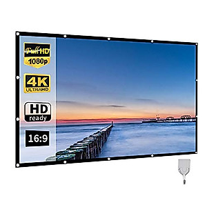 GIUIN Portable Projector Screen Theater Outdoor HD White Foldable Anti- (60Inch)