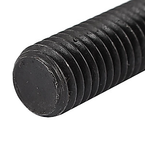 uxcell M10x75mm Grade 8.8 Fully Thread External Hex Cap Screw Fastener Bolt Black 5pcs