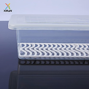 Xiran Refrigerator Boxes, Fridge Containers Boxes - Pack of 6 - Fridge Storage Set, Fridge Storage Basket for Fish, Meat, Vegetable, Fruits (1500ML Set of 6 Piece)