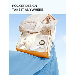 MOMAX Handheld Fan with Ice Cooling, Fast Cooling to 46°F, USB Rechargeable, Mini Fan with 12000RPM, Portable Fan for Summer/Outdoor, Gifts for Women and Child