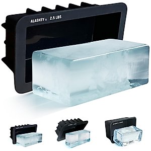 Alaskey® Extra Large Ice Block Mold (Single) - Shape 2.5 lbs Ice Bricks - Professional Silicone Mold for Crafting Giant Ice Cubes, Ideal for Revitalizing Ice Baths, Coolers, and Bartender Accessories