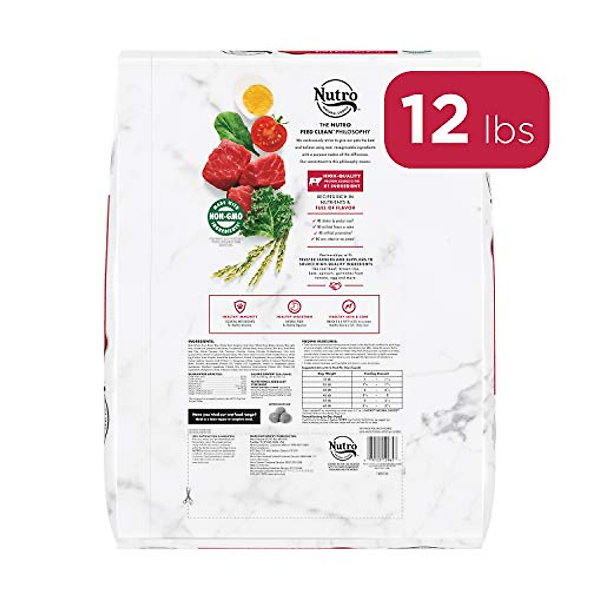 Nutro Natural Choice Adult Dry Dog Food, Beef & Brown Rice Recipe Dog Kibble, 12 lb. Bag