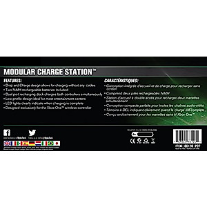 Nyko Modular Power Station - 2 Port Power Station with 2 Rechargeable Batteries for Xbox One