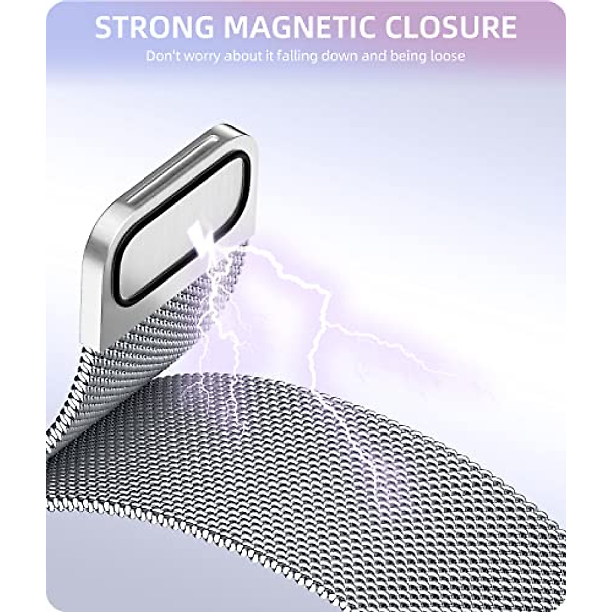 Zedoli No Gap Metal Bands Compatible with Samsung Galaxy Watch 6 band/Watch 5/Galaxy Watch 4 Band 40mm 44mm/Galaxy Watch 5 Pro Band 45mm/Watch 4 Classic Band/Watch 6 Classic Band 43mm 47mm Men Women