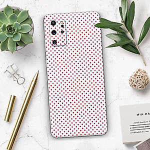 DesignSkinz Tiny Red and Purple Watercolor Polka Dots Protective Vinyl Decal Wrap Skin Cover Compatible with The Samsung Galaxy S20 (Screen Trim & Back Glass Skin)