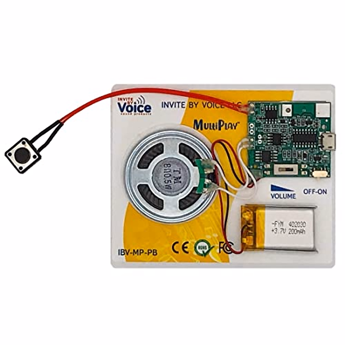 EZSound Multiplay Push Button Recordable Sound Chip | Plays Multiple ...